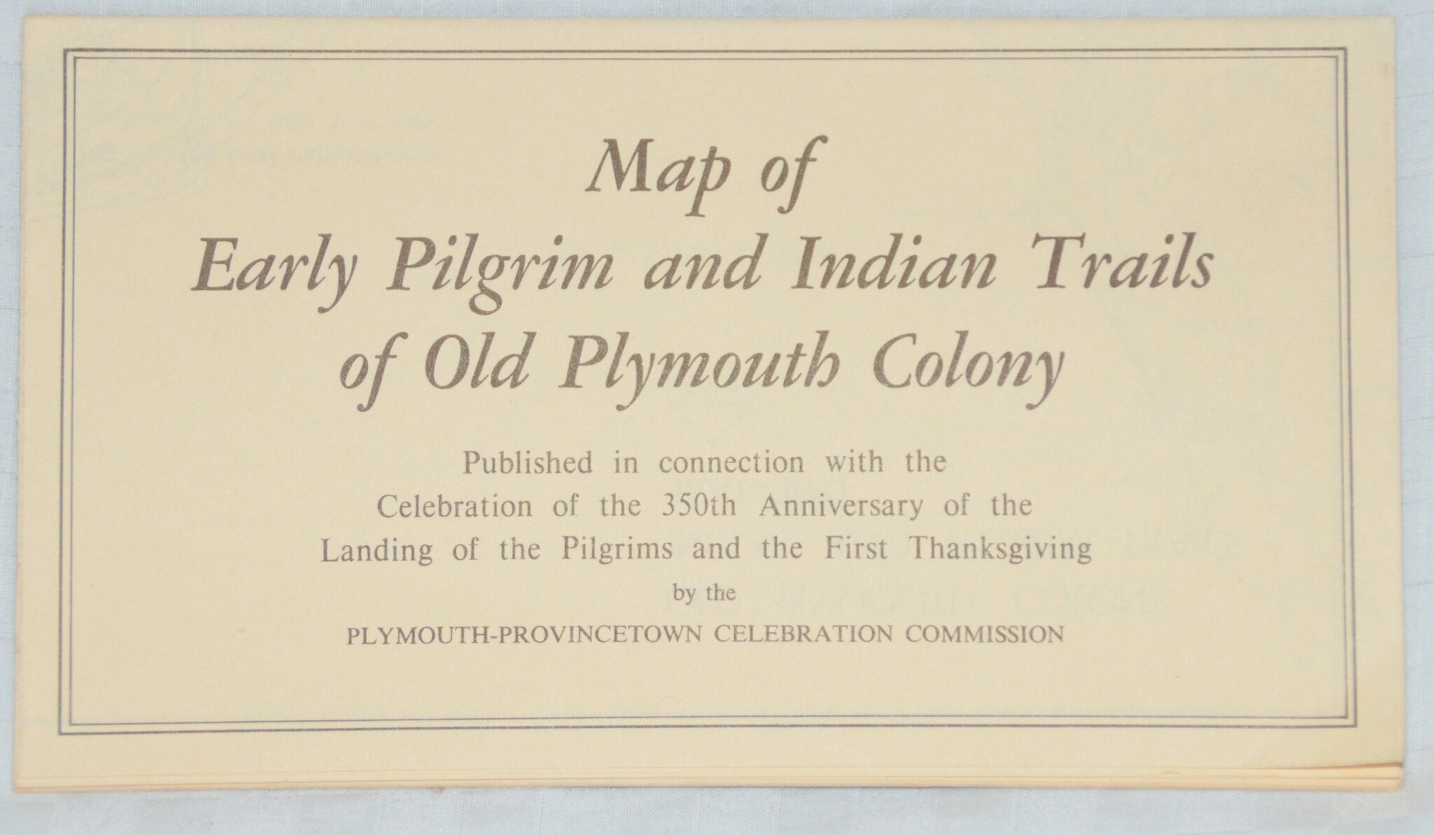 Map of Early Pilgrim and Indian Trails of Old Plymouth Colony ...